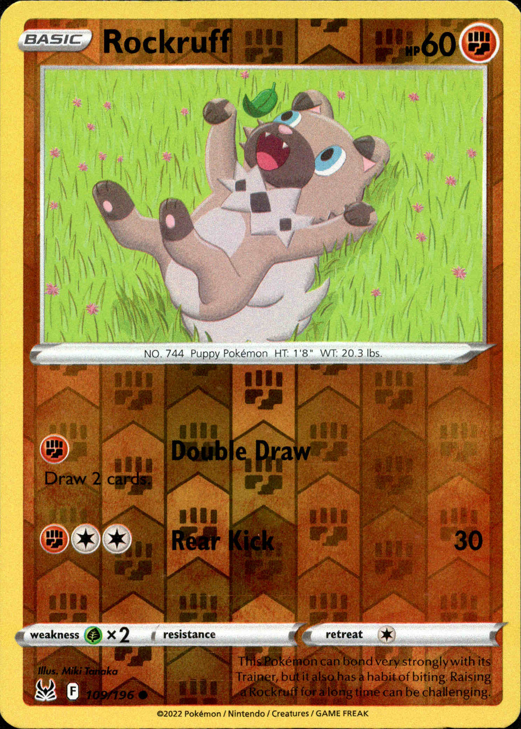 Rockruff - 109/196 - Lost Origin - Reverse Holo – Card Cavern Trading ...
