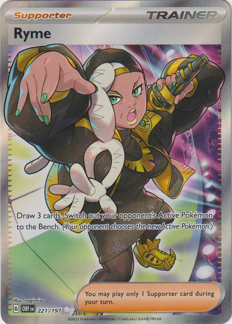 Ryme - 221/197 - Obsidian Flames - Holo – Card Cavern Trading Cards, LLC