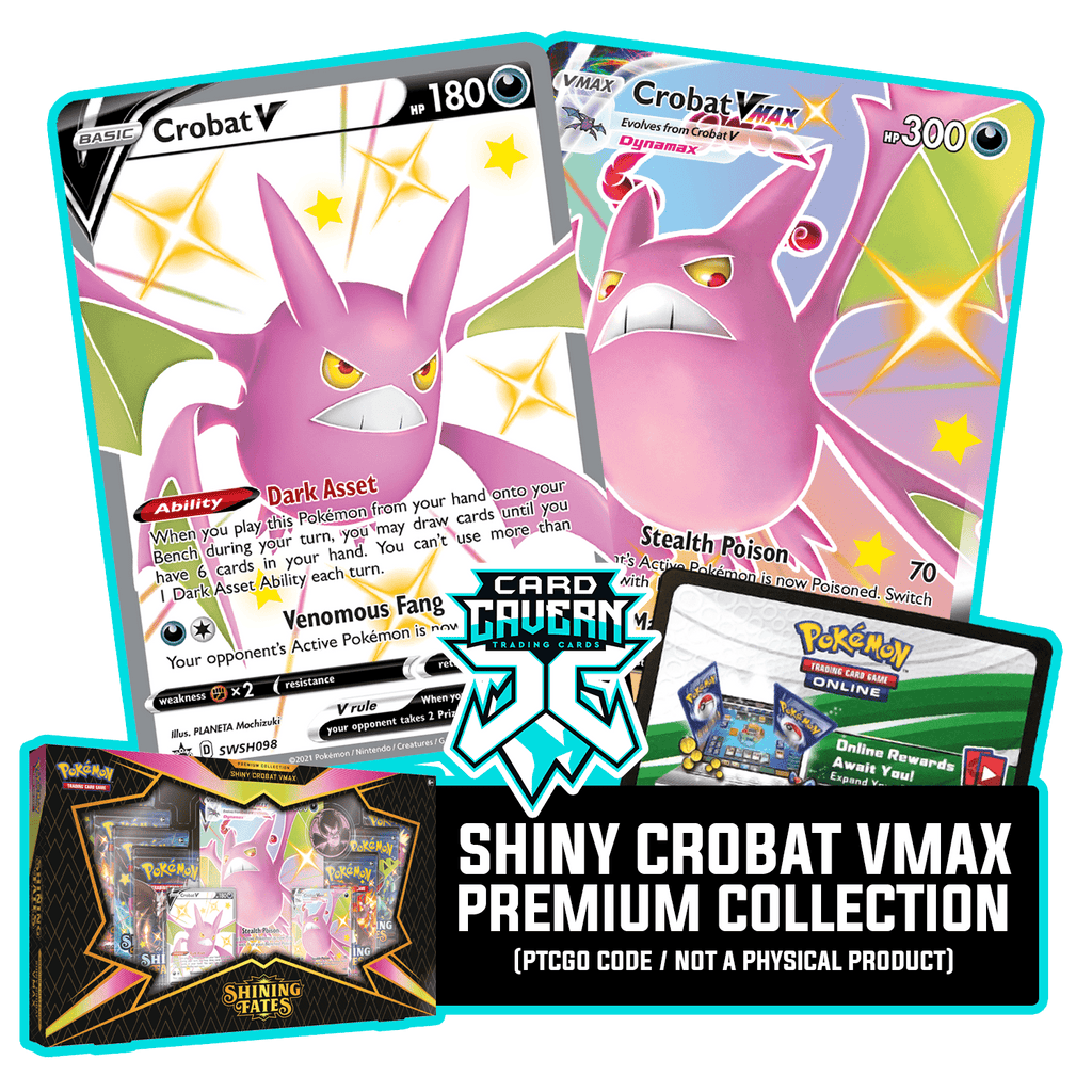 Shiny Crobat VMax Premium Collection - PTCGL Code – Card Cavern Trading ...