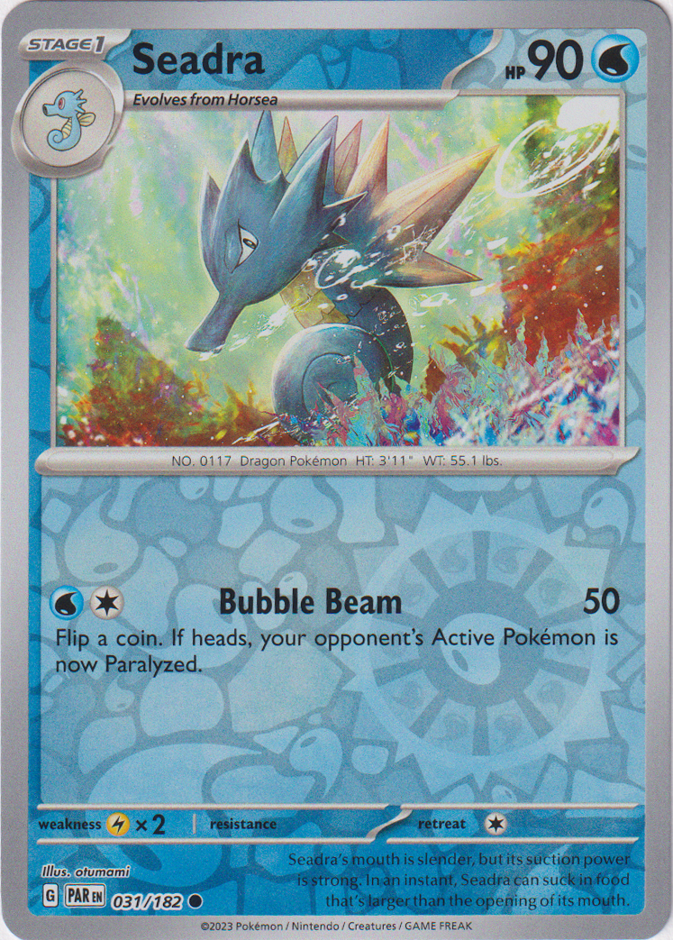 Seadra - 031/182 - Paradox Rift - Reverse Holo – Card Cavern Trading ...