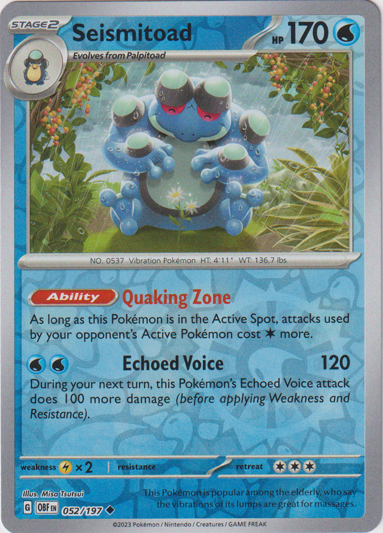 Pokemon Seismitoad Card