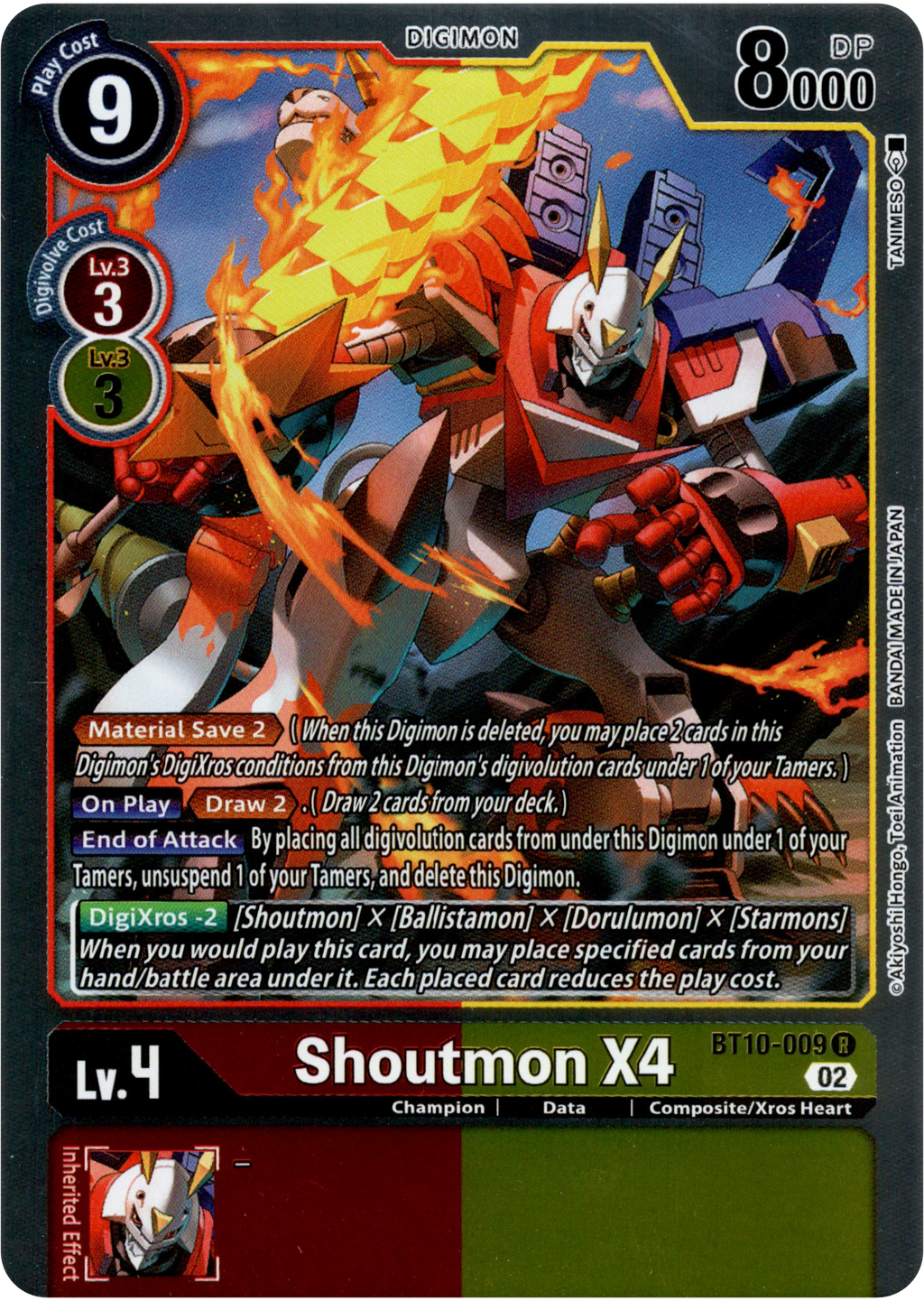 Shoutmon X4 - BT10-009 R - Xros Encounter - Foil – Card Cavern Trading ...