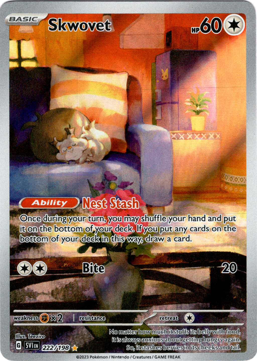 Skwovet - 222/198 - Scarlet & Violet - Holo – Card Cavern Trading Cards ...