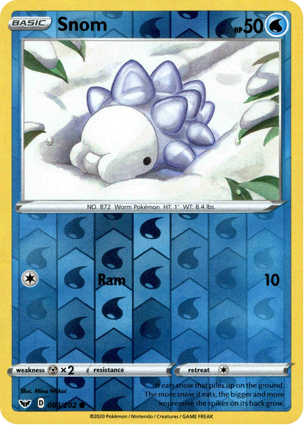 Snom - 63/202 - Sword & Shield - Reverse Holo – Card Cavern Trading ...