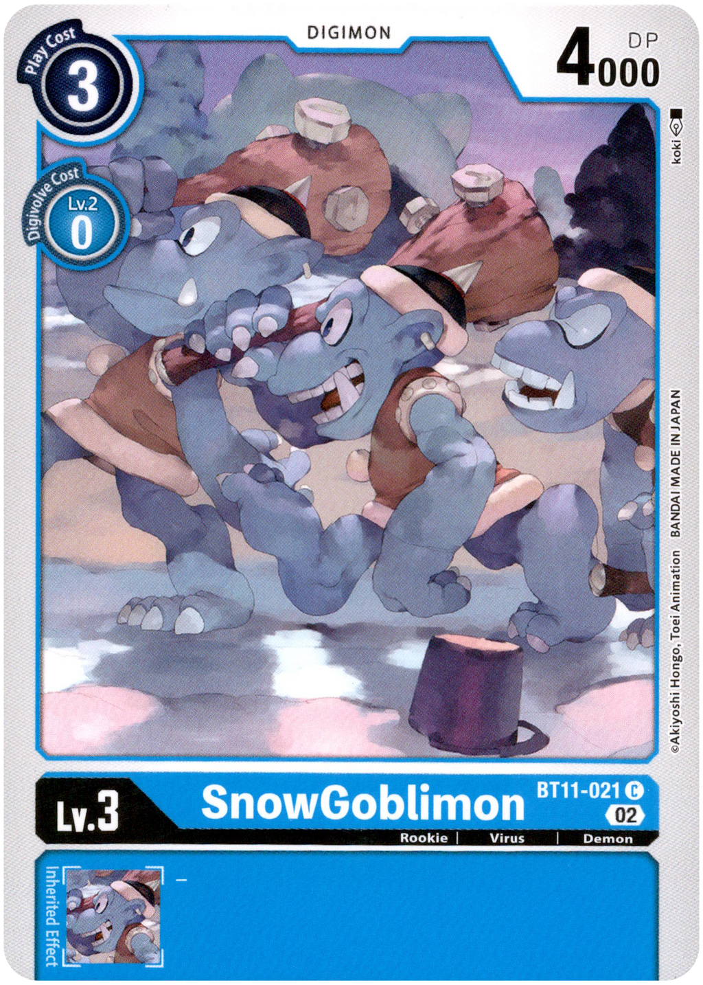 SnowGoblimon - BT11-021 C - Dimensional Phase – Card Cavern Trading ...