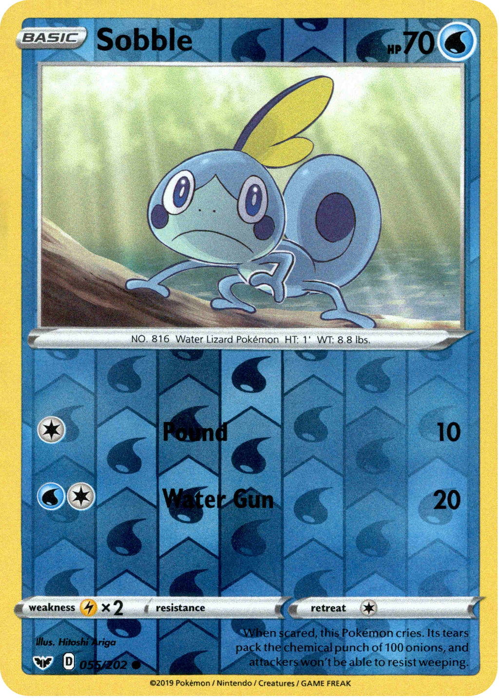 Sobble - 55/202 - Sword & Shield - Reverse Holo – Card Cavern Trading ...