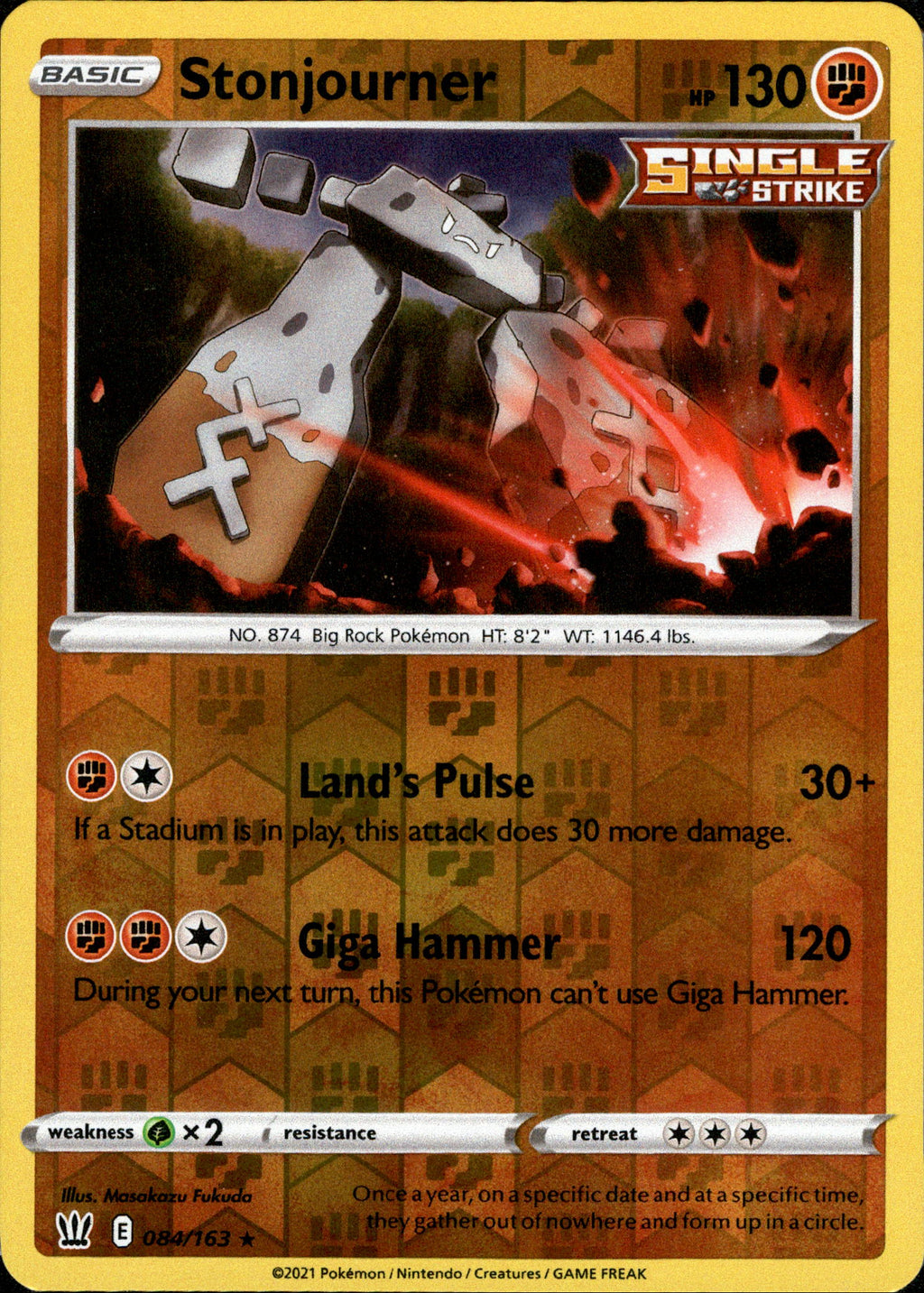 Stonjourner - 084/163 - Battle Styles - Reverse Holo – Card Cavern ...