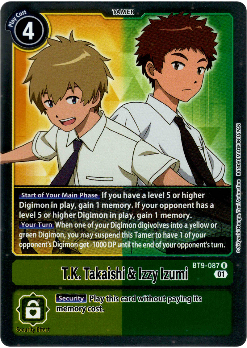 T.K. Takaishi & Izzy Izumi - BT9-087 R - X Record - Foil – Card Cavern Trading Cards, LLC