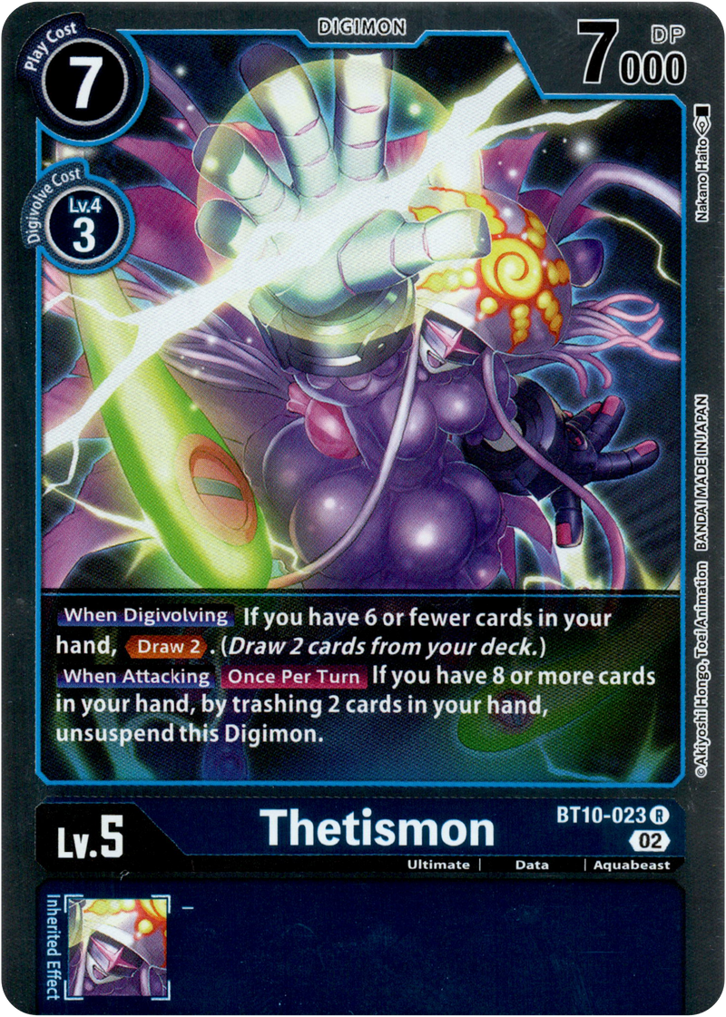 Thetismon - BT10-023 R - Xros Encounter - Foil – Card Cavern Trading Cards, LLC
