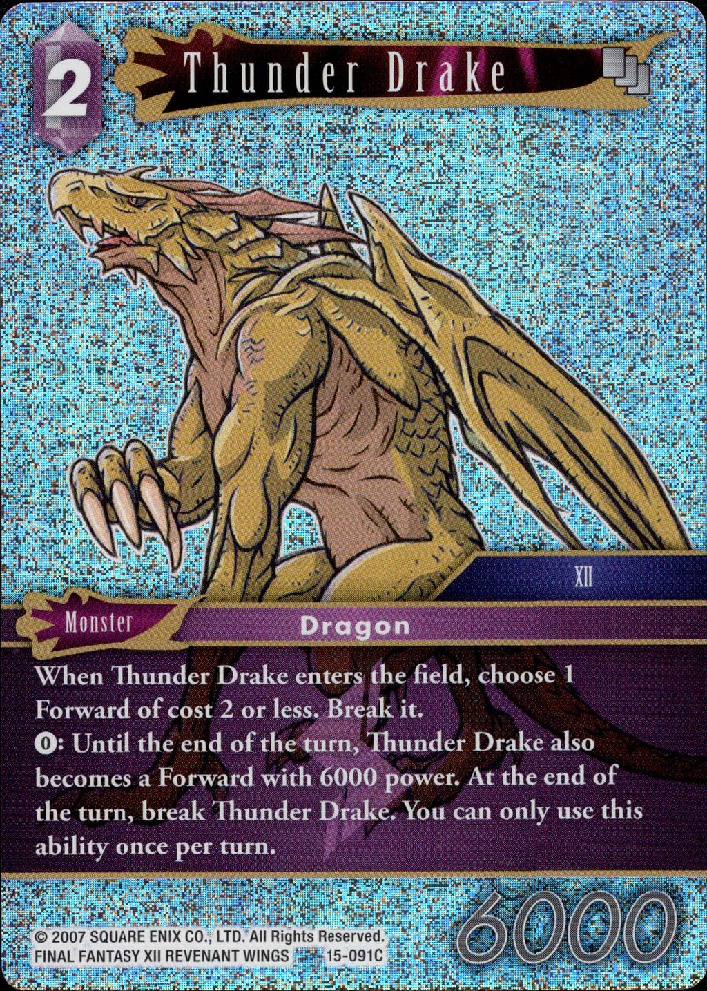 Thunder Drake - 15-091C - Crystal Dominion - Foil – Card Cavern Trading ...