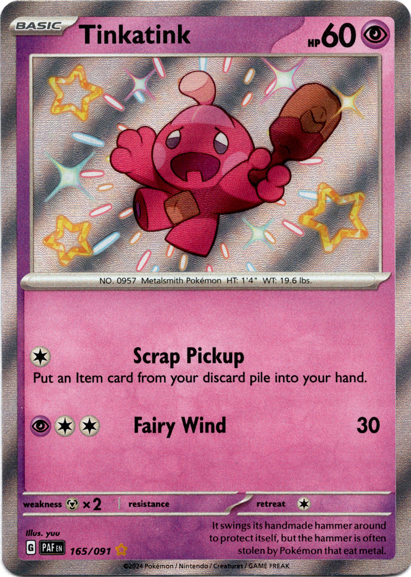 Tinkatink - 165/091 - Paldean Fates - Holo – Card Cavern Trading Cards, LLC