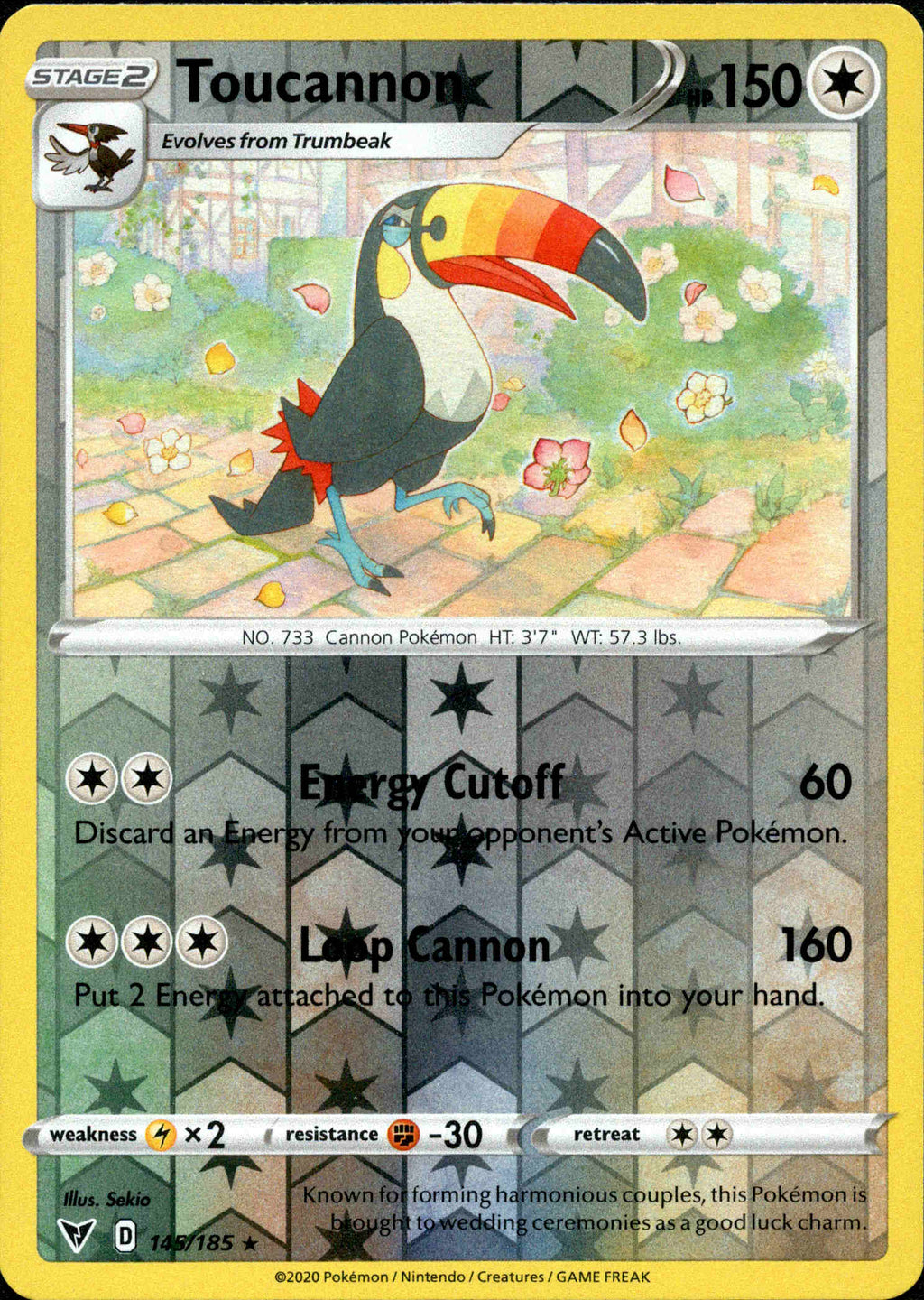 Toucannon - 145/185 - Vivid Voltage - Reverse Holo – Card Cavern ...