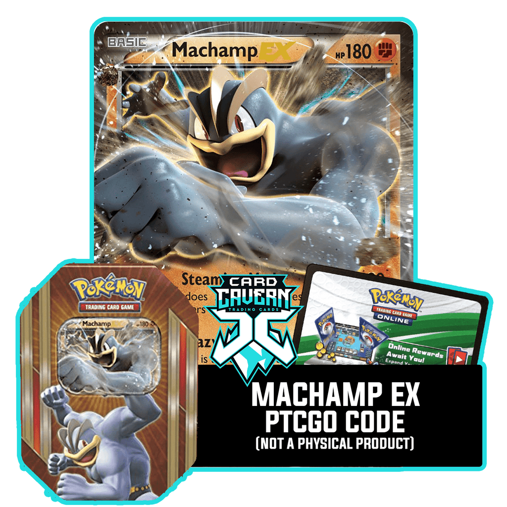 Triple Power Tin: Machamp EX - Four-Armed Fury Deck - PTCGO Code – Card ...