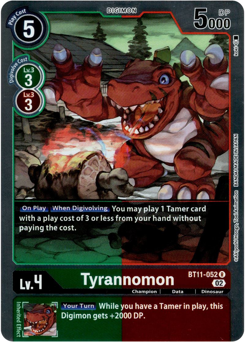 Tyrannomon - BT11-052 R - Dimensional Phase - Foil – Card Cavern Trading Cards, LLC