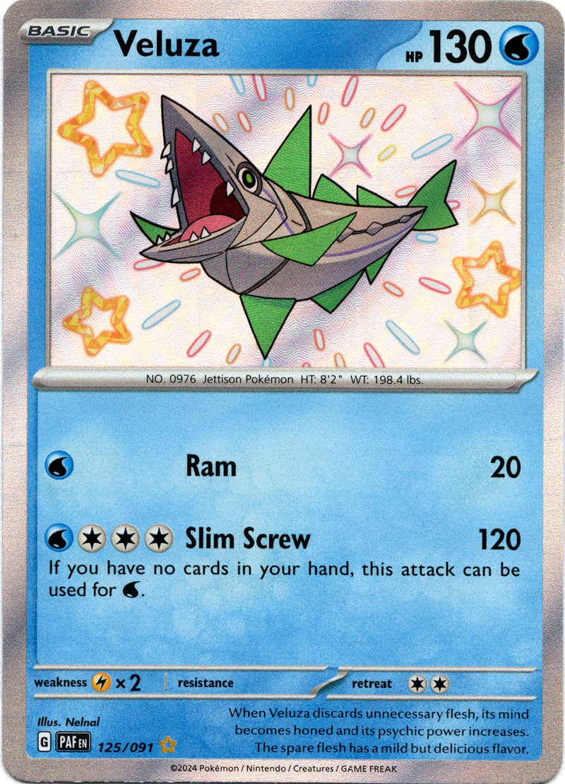 Veluza - 125/091 - Paldean Fates - Holo – Card Cavern Trading Cards, LLC