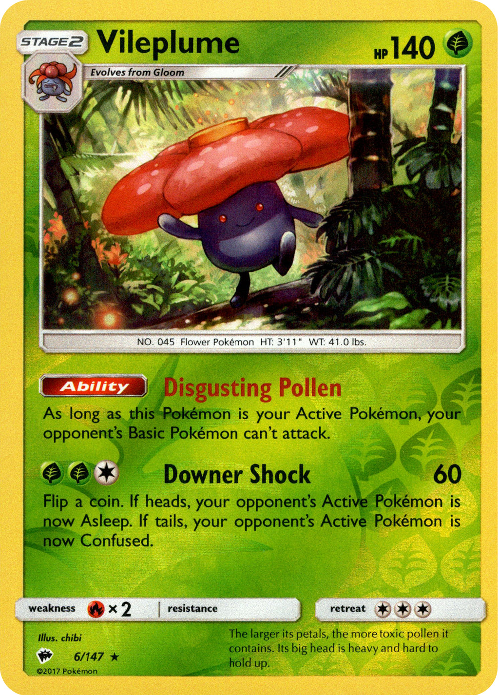 Vileplume - 6/147 - Burning Shadows - Reverse Holo – Card Cavern ...