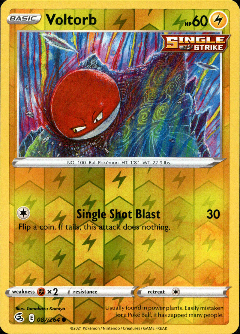 Voltorb - 087/264 - Fusion Strike - Reverse Holo – Card Cavern Trading ...