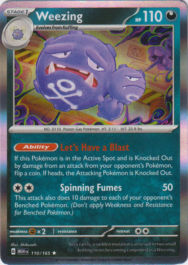 Weezing - 110/165 - Scarlet & Violet 151 - Holo – Card Cavern Trading ...