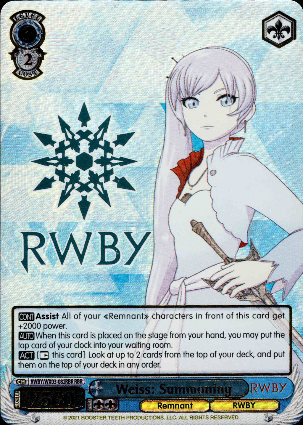 Weiss: Summoning - RWBY/WX03-082RBR - RWBY – Card Cavern Trading Cards, LLC