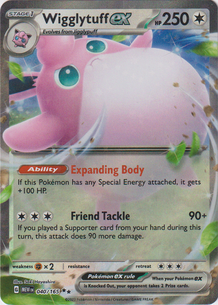 Wigglytuff ex - 040/165 - Scarlet & Violet 151 – Card Cavern Trading ...