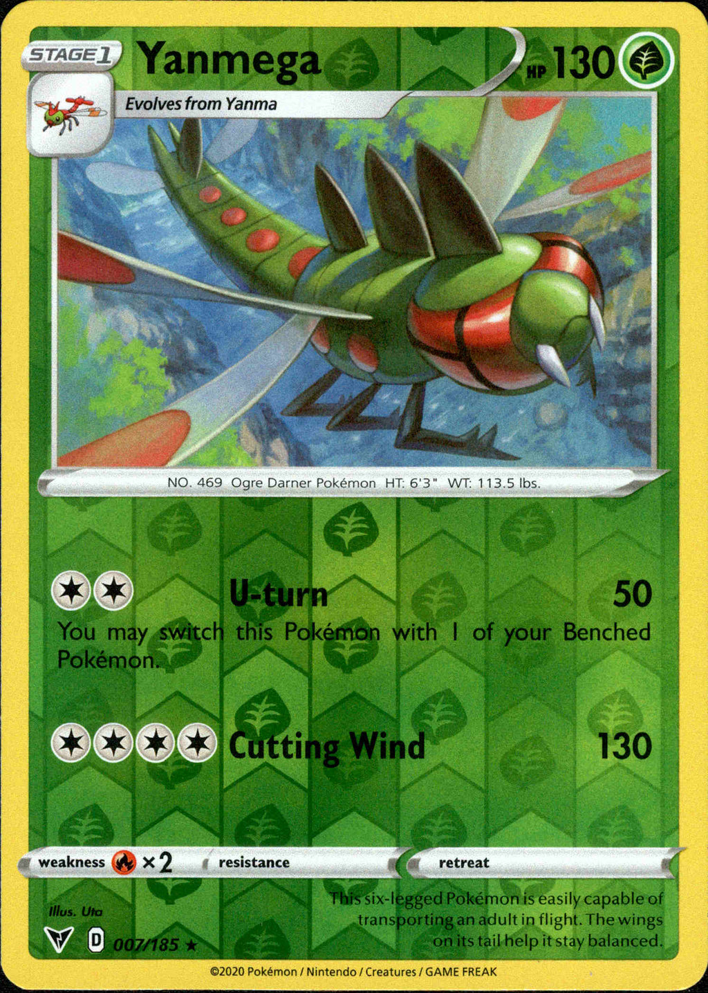 Yanmega - 007/185 - Vivid Voltage - Reverse Holo – Card Cavern Trading ...