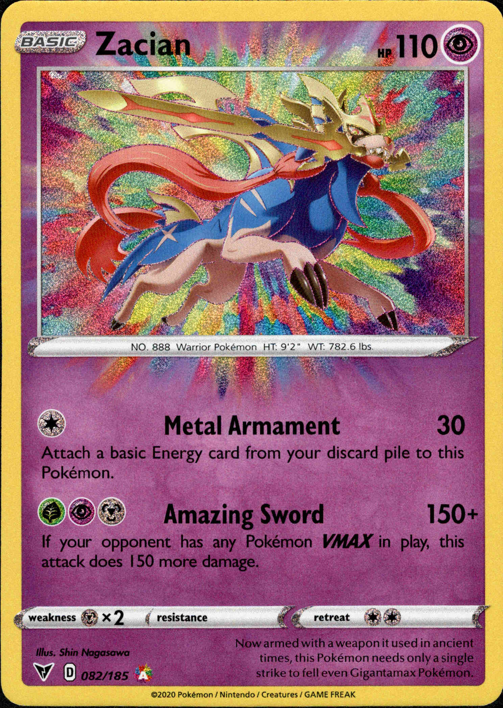 Zacian - 082/185 - Vivid Voltage - Holo – Card Cavern Trading Cards, LLC