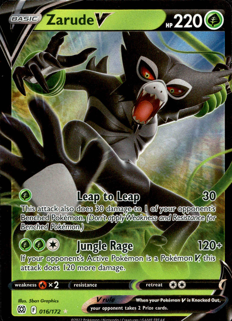 Zarude V - 016/172 - Brilliant Stars – Card Cavern Trading Cards, LLC