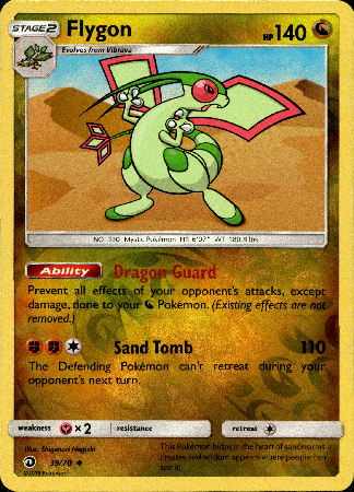 Flygon - 39/70 - Dragon Majesty - Reverse Holo – Card Cavern Trading ...