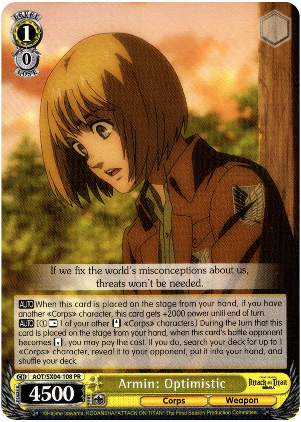 Attack On Titan: Final Season - Weiss Schwarz Singles – Card Cavern ...