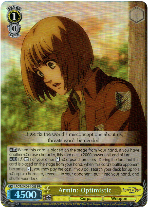 Attack On Titan: Final Season - Weiss Schwarz Singles – Card Cavern ...