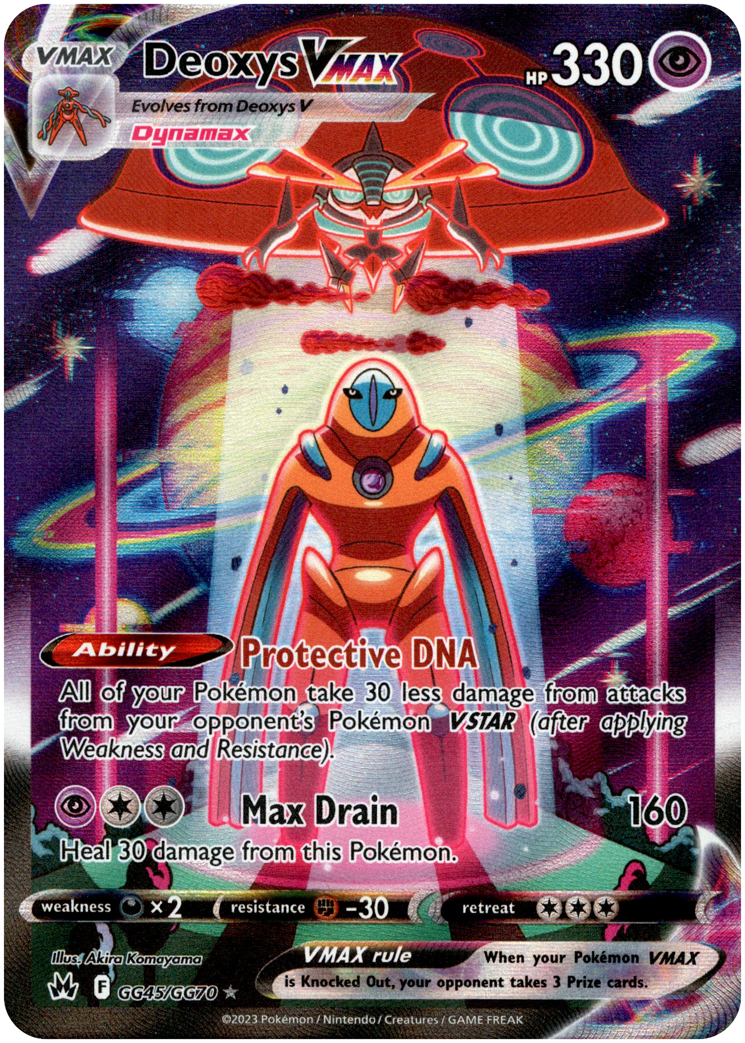 Deoxys VMAX - GG45/GG70 - Crown Zenith - Holo – Card Cavern Trading ...