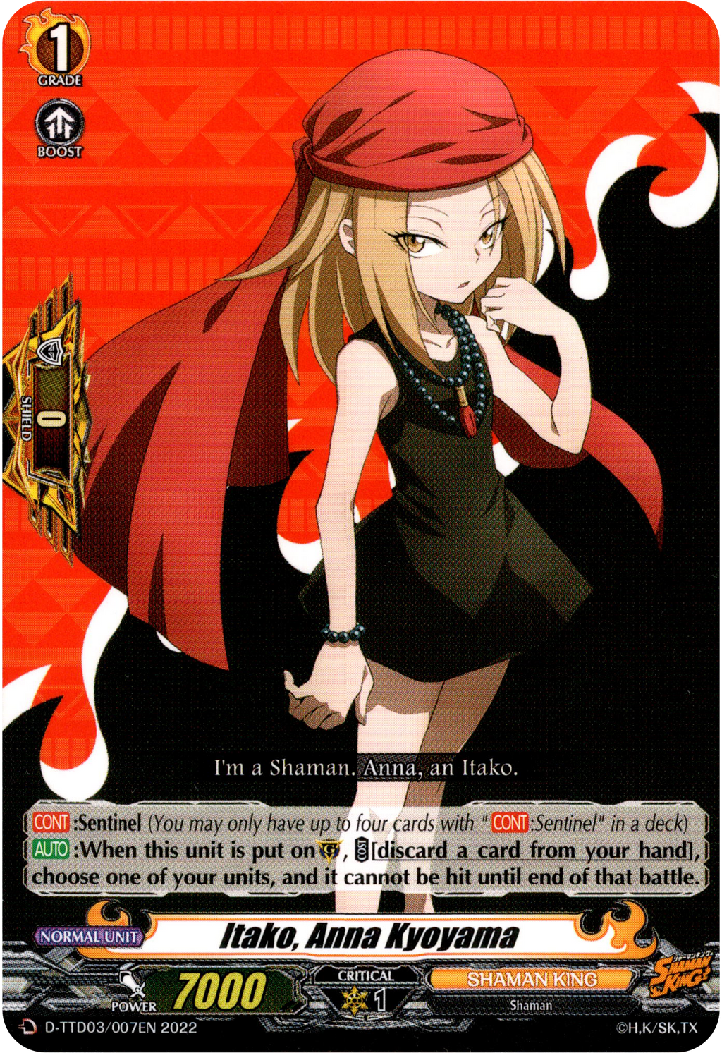 Itako, Anna Kyoyama - D-TTD03/007EN - Shaman King – Card Cavern Trading ...