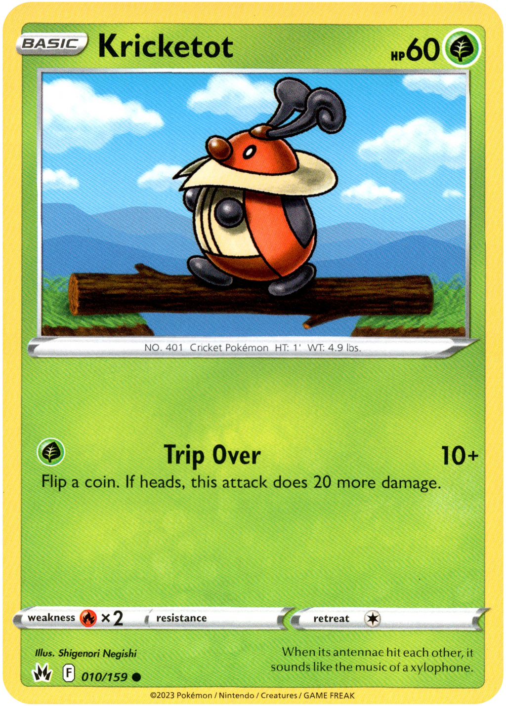 Kricketot - 010/159 - Crown Zenith – Card Cavern Trading Cards, LLC