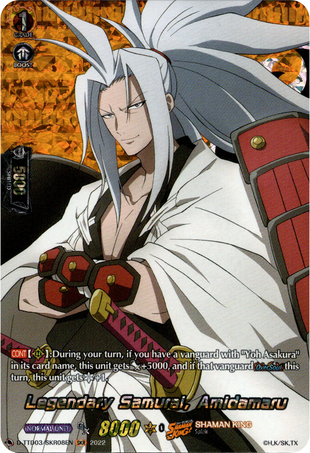 Legendary Samurai, Amidamaru - D-TTD03/SKR08EN - Shaman King – Card ...