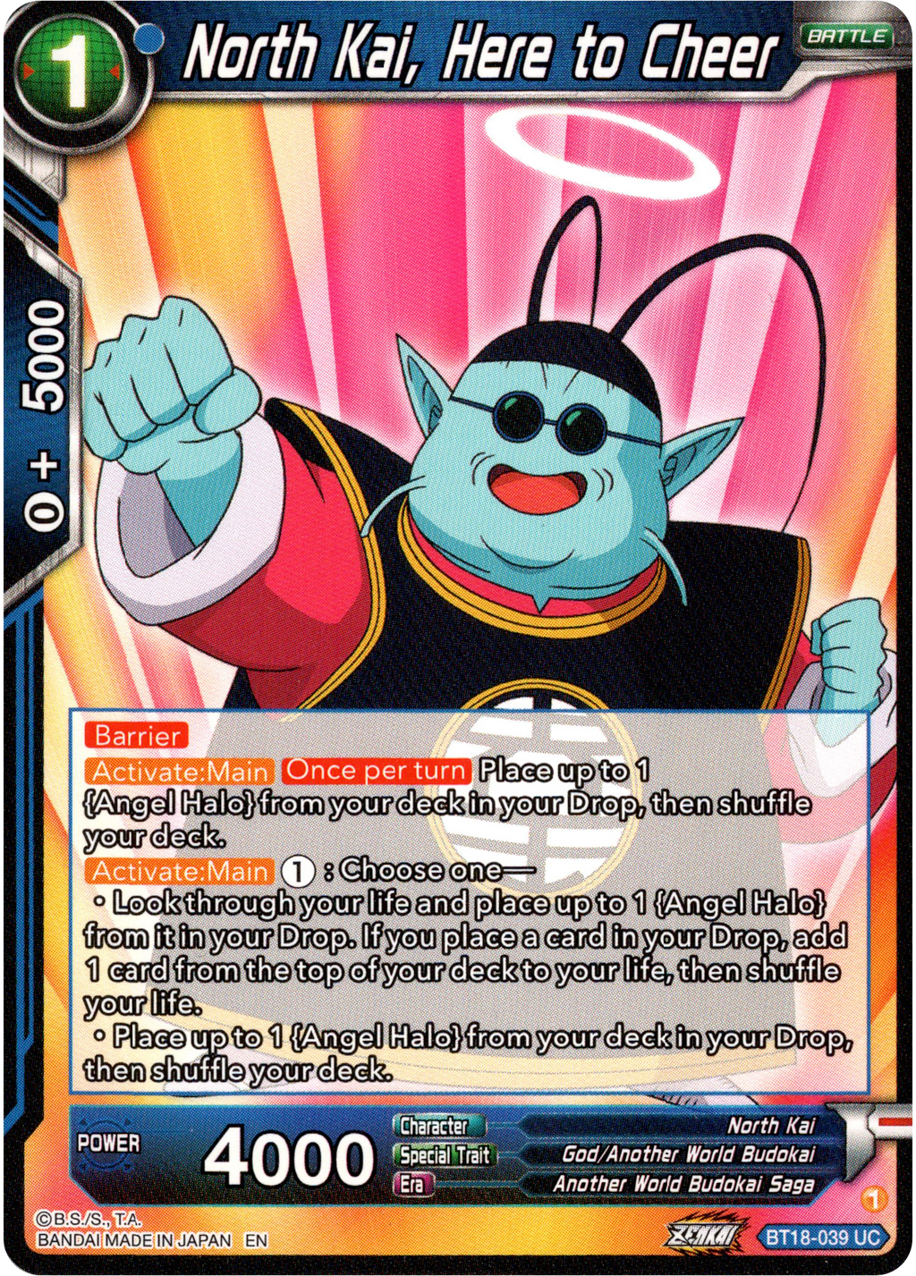 North Kai, Here to Cheer - BT18-039 - Dawn of the Z-Legends – Card ...