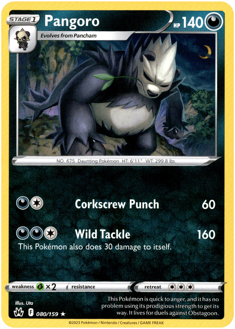 Pangoro - 080/159 - Crown Zenith – Card Cavern Trading Cards, LLC