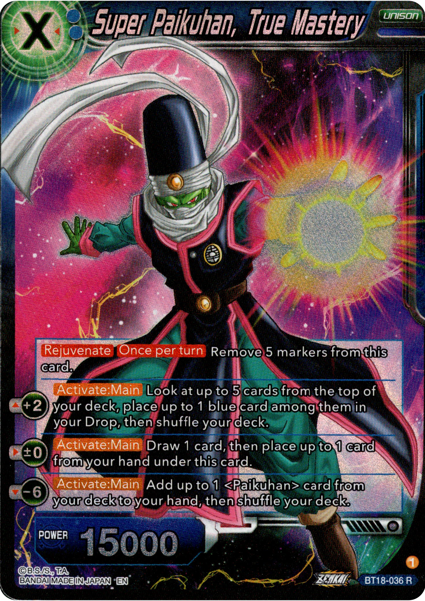 Super Paikuhan, True Master - BT18-036 - Dawn of the Z-Legends - Paral ...